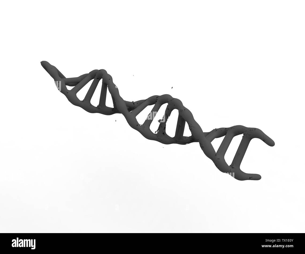 3d rendering of a DNA string isolated in white background Stock Photo ...