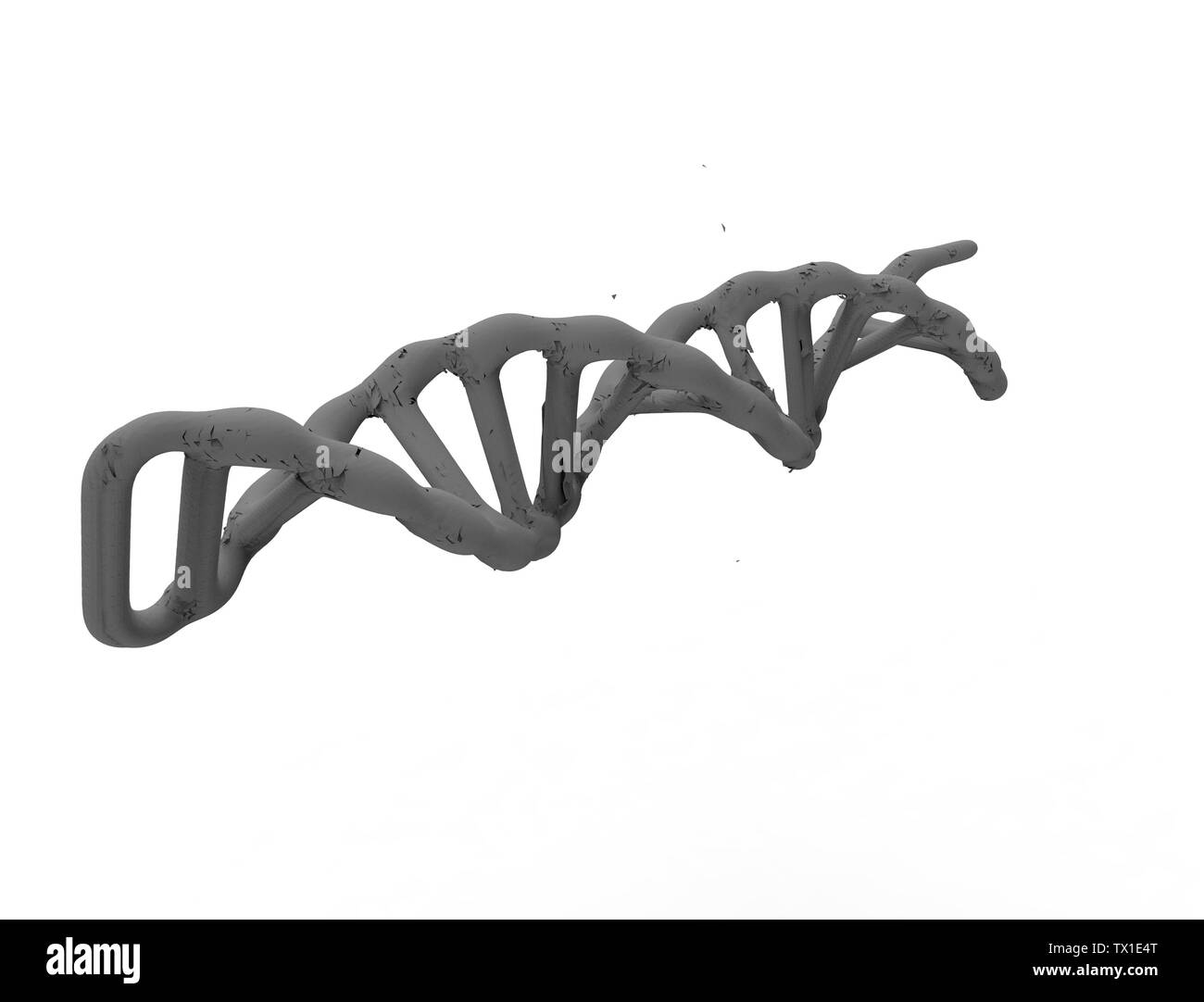 3d rendering of a DNA string isolated in white background Stock Photo ...