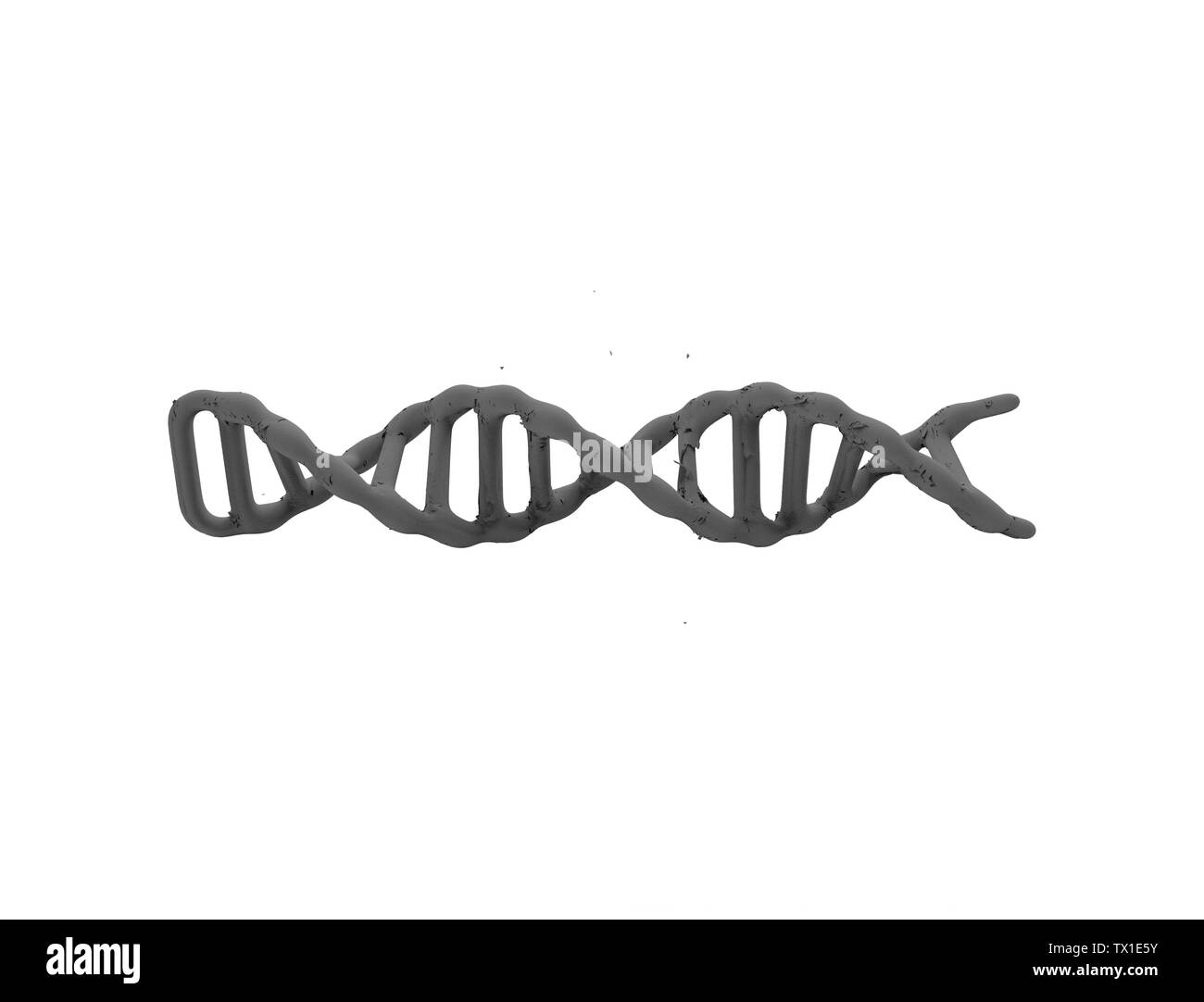 3d rendering of a DNA string isolated in white background Stock Photo ...