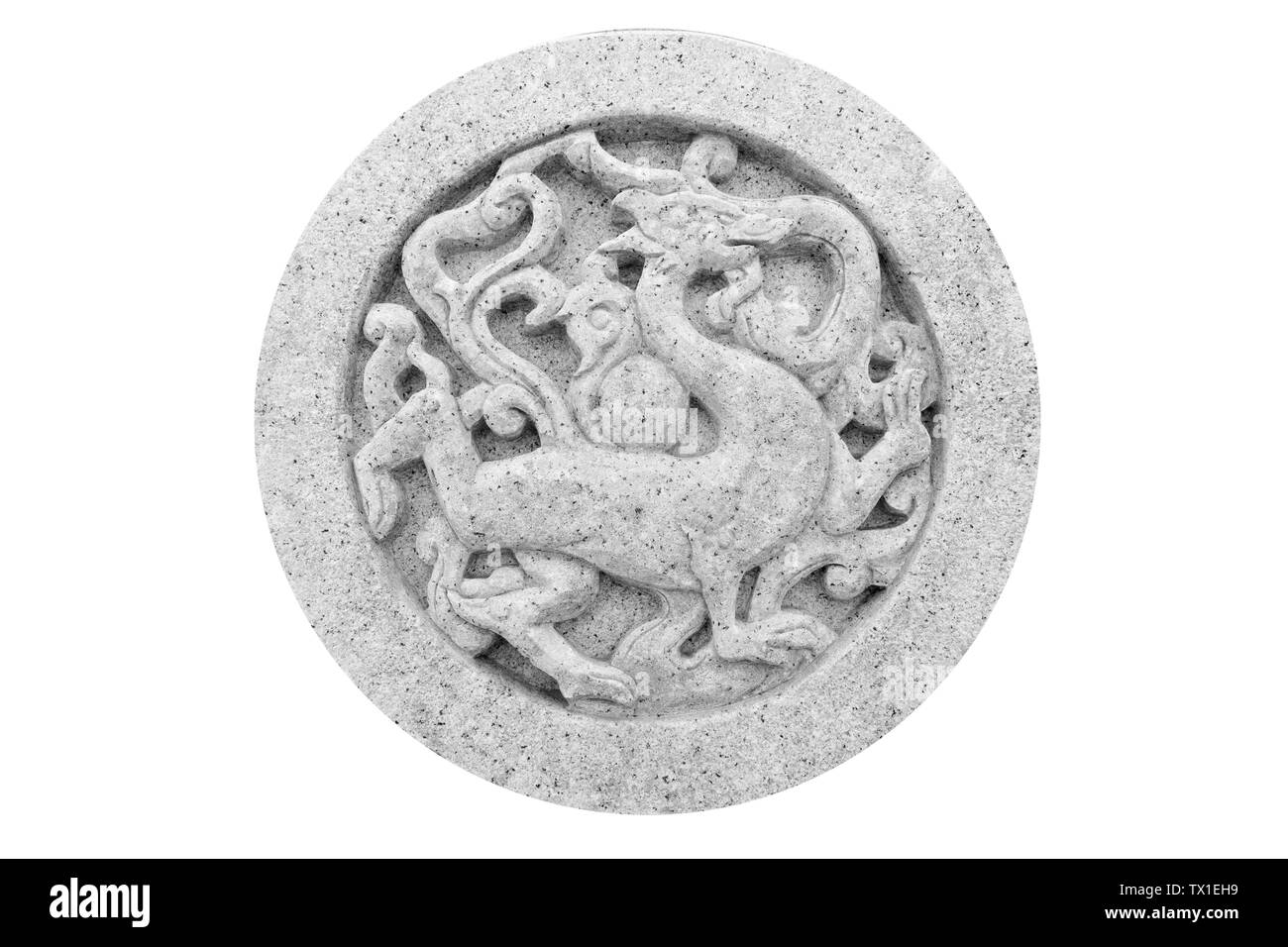 Animal stone figure Black and White Stock Photos & Images - Alamy