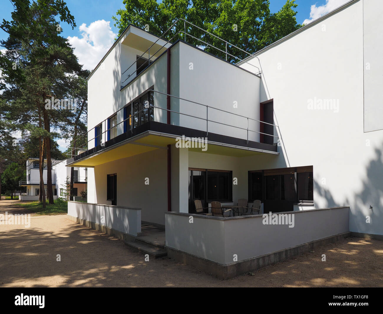 DESSAU, GERMANY - CIRCA JUNE 2019: Bauhaus masters houses designed in ...