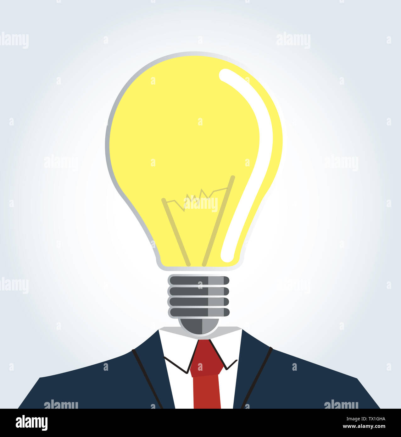 Light bulb head hi-res stock photography and images - Alamy