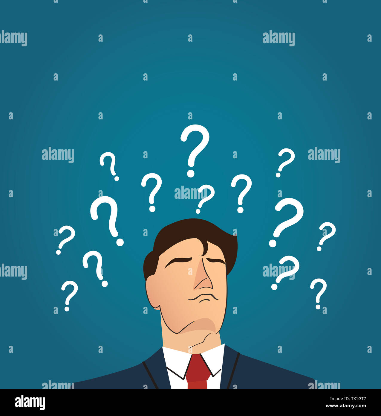 Businessman with the question mark. make decision concept Stock Photo ... Businessman with the question mark. make decision concept Stock Photo ...