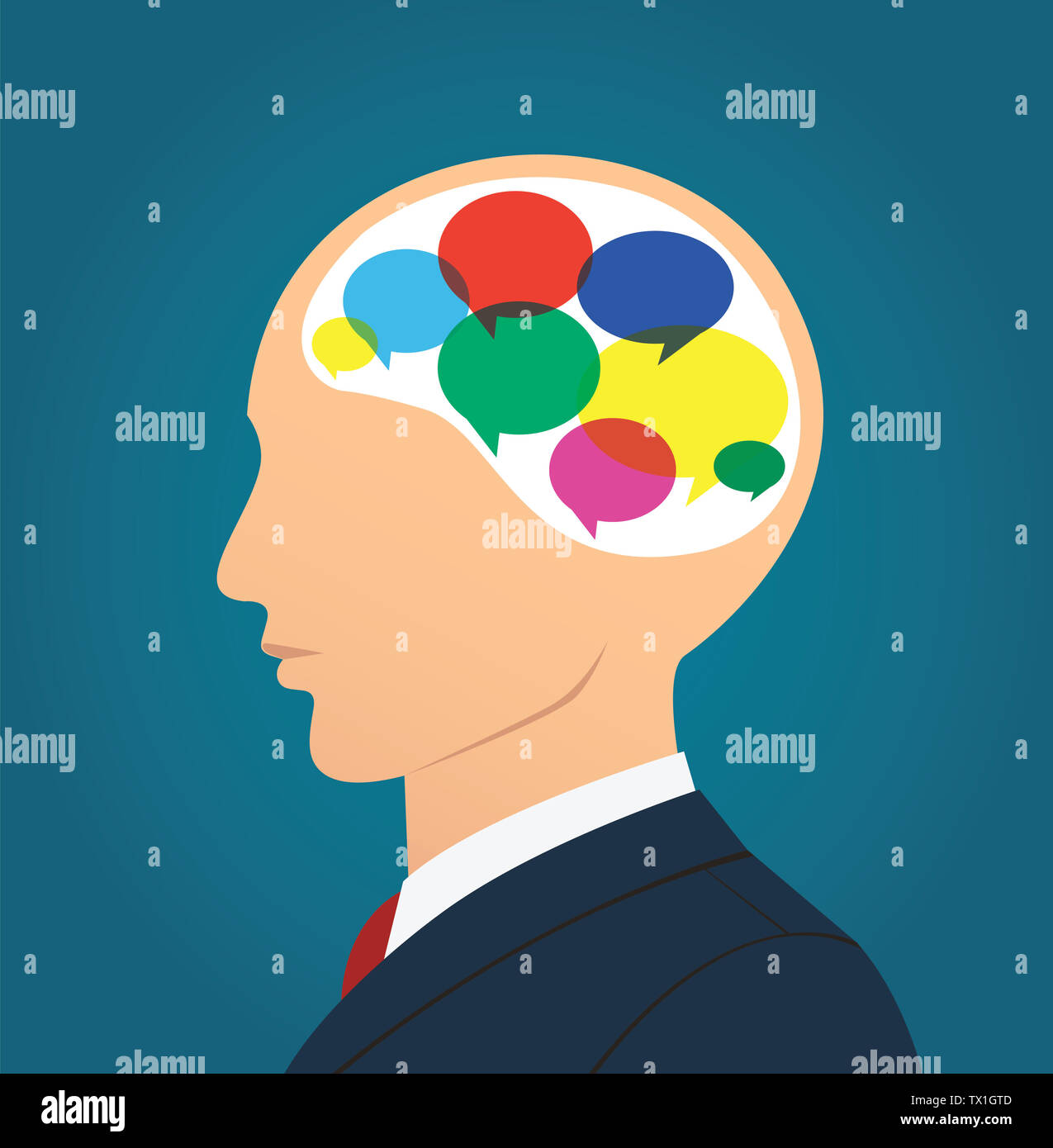 Silhouette bubble dialog box design hi-res stock photography and images ...