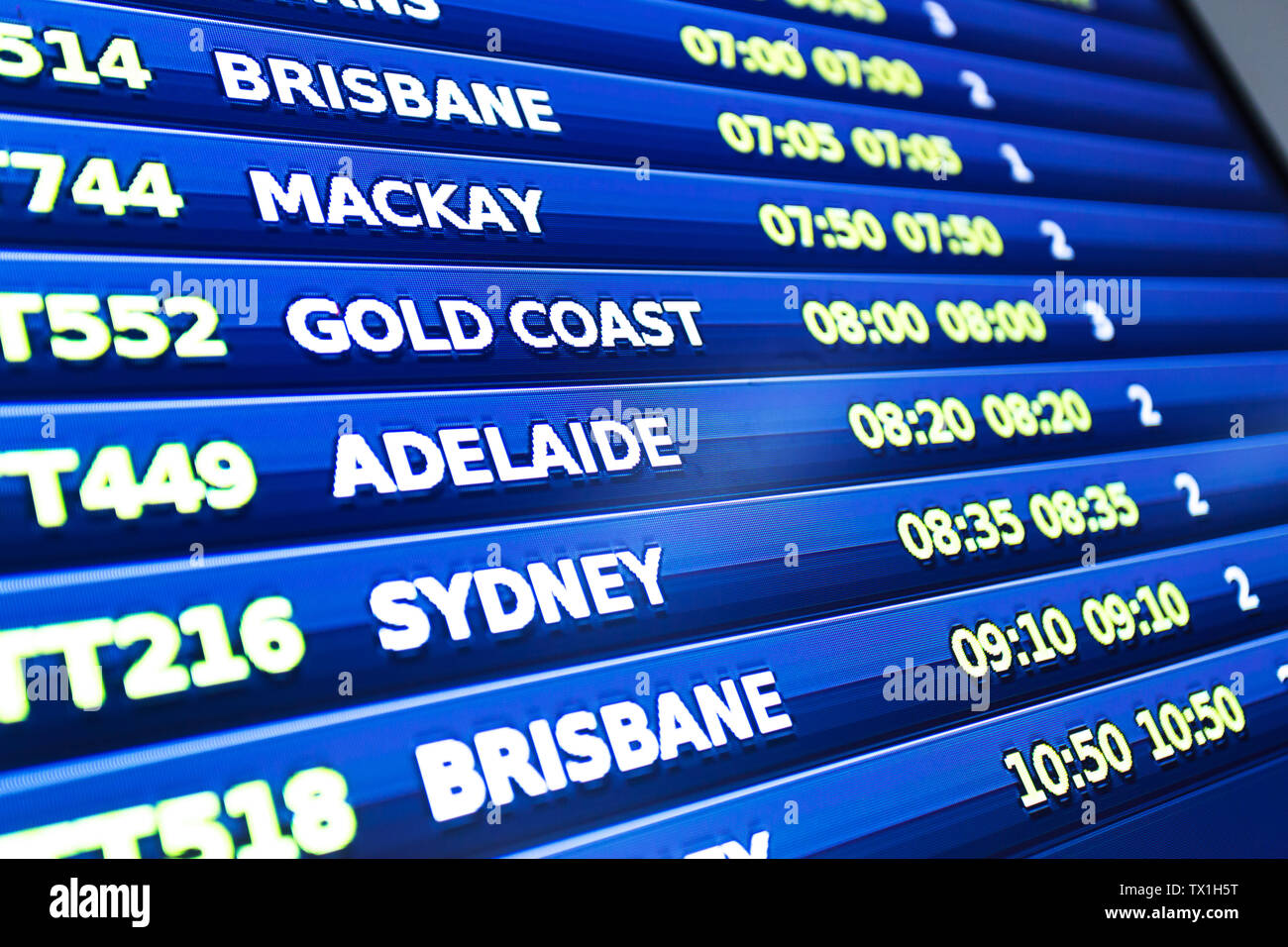Flight information display screen board Stock Photo - Alamy