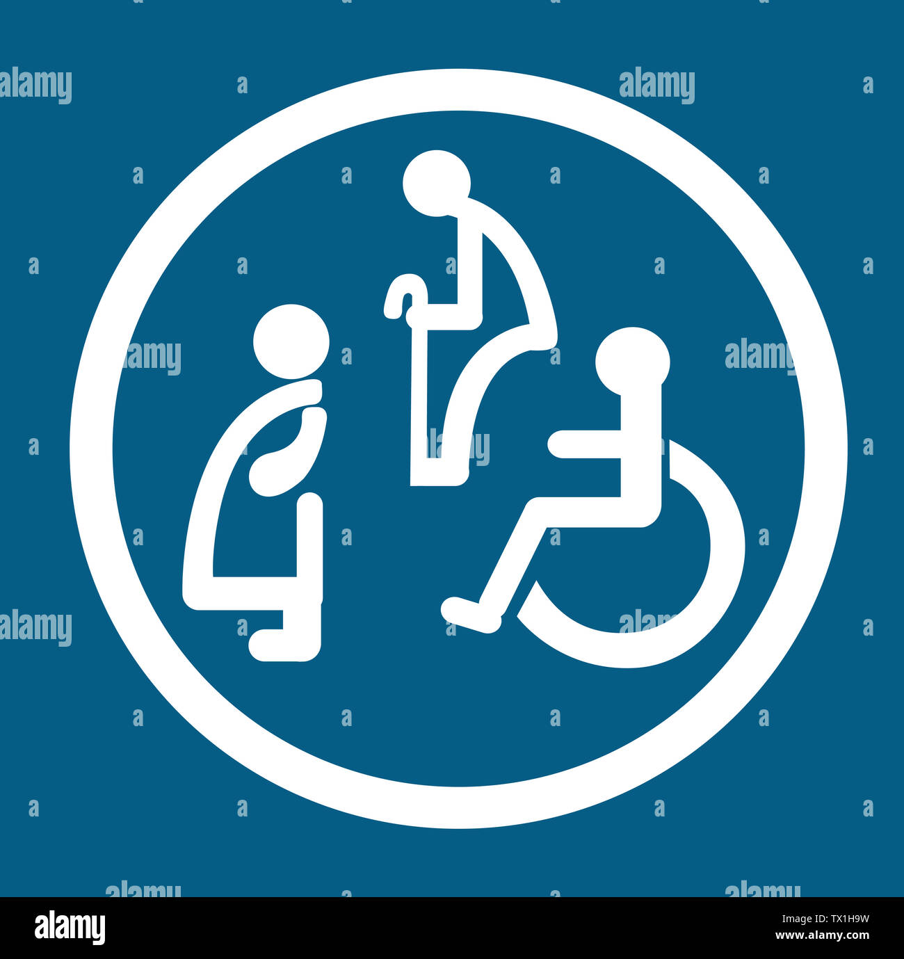bathroom for persons with disabilities. disabled toilet sign Stock ...