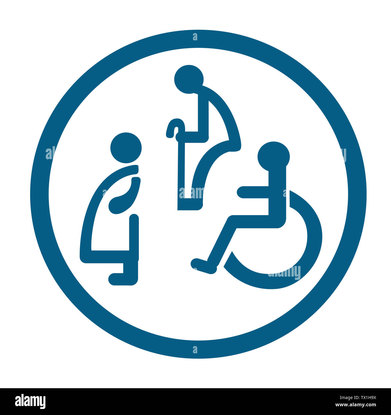 bathroom for persons with disabilities. disabled toilet sign Stock ...