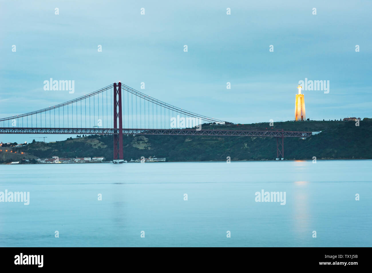The Liberty Memorial Bridge in Lisbon, Portugal, April 25 Stock Photo ...