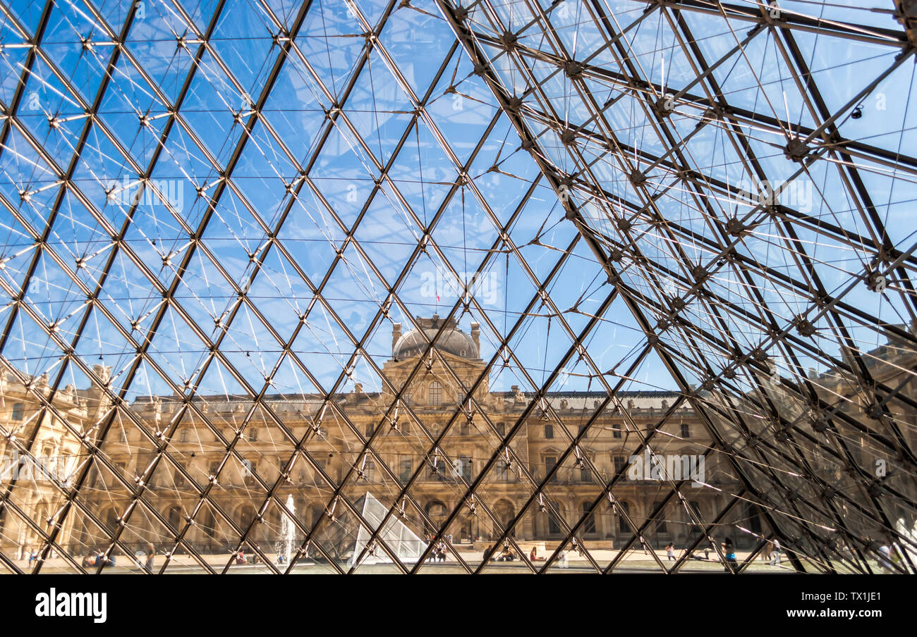 Glass pyramids of the Louvre in Paris Stock Photo - Alamy