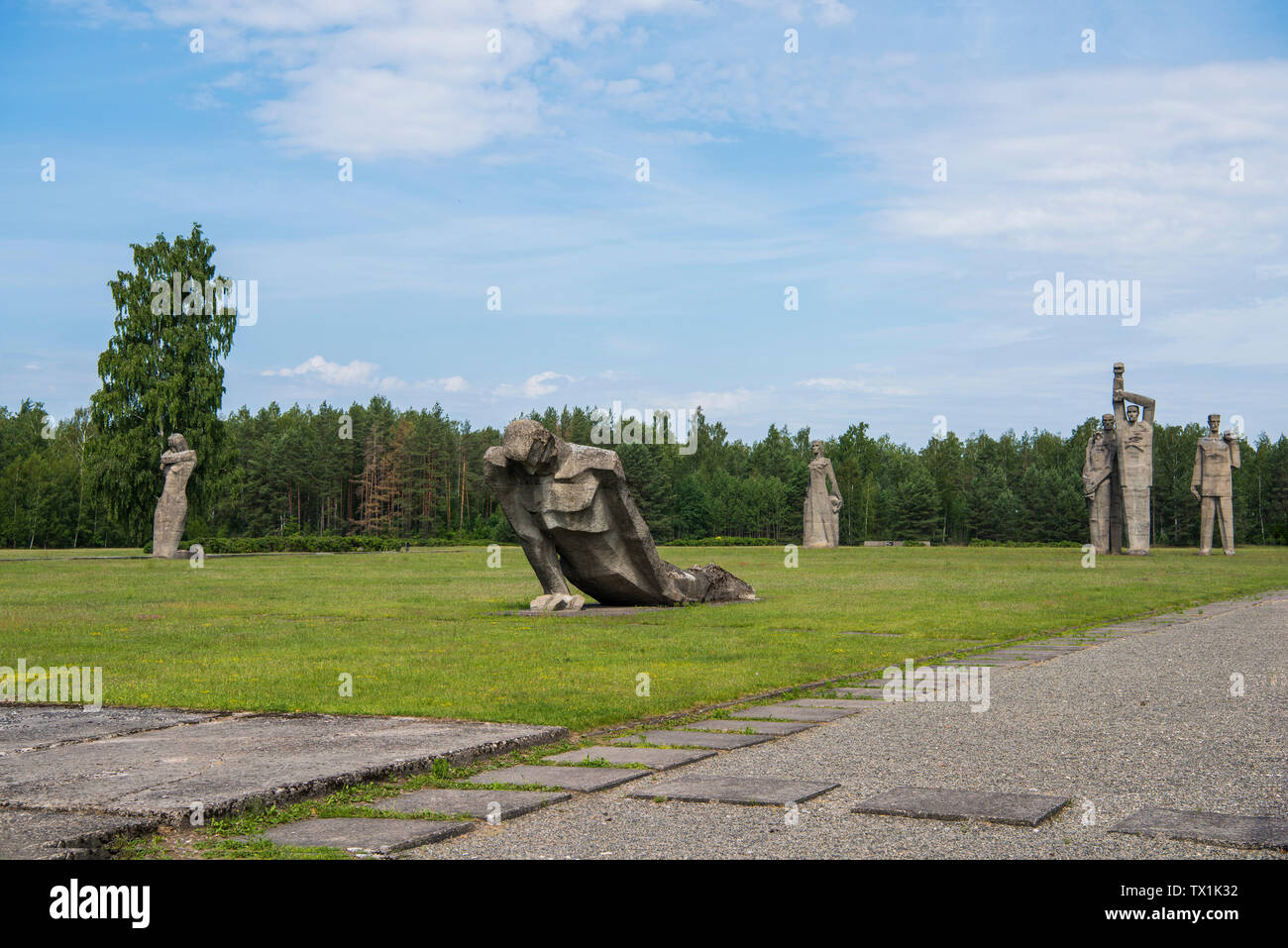 Salaspils, Latvia - June 19, 2019: Monuments at Salaspils Memorial ...
