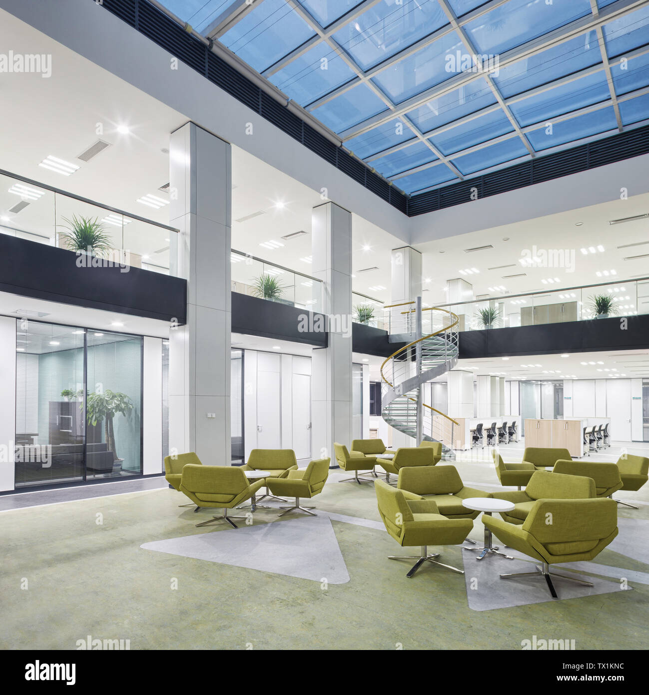 Modern office decorative hall interior Stock Photo - Alamy