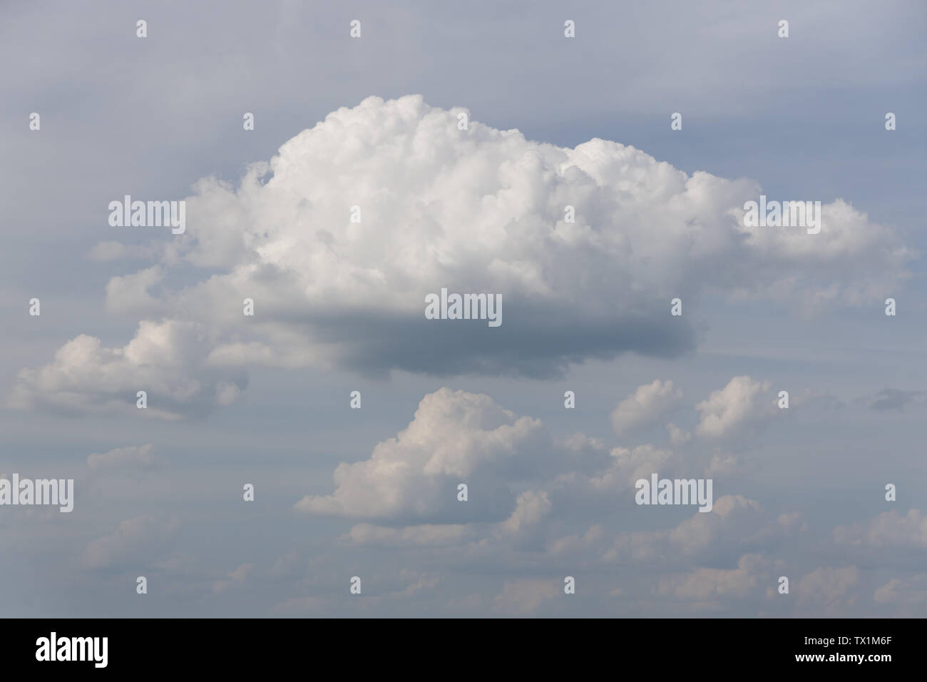 White cumulus clouds on and blue sky Stock Photo - Alamy