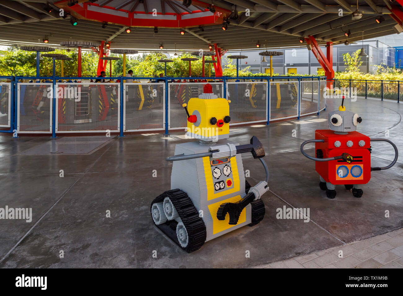 DUBAI, UAE, JANUARY 09, 2019: Beautiful robots made of Lego bricks ...