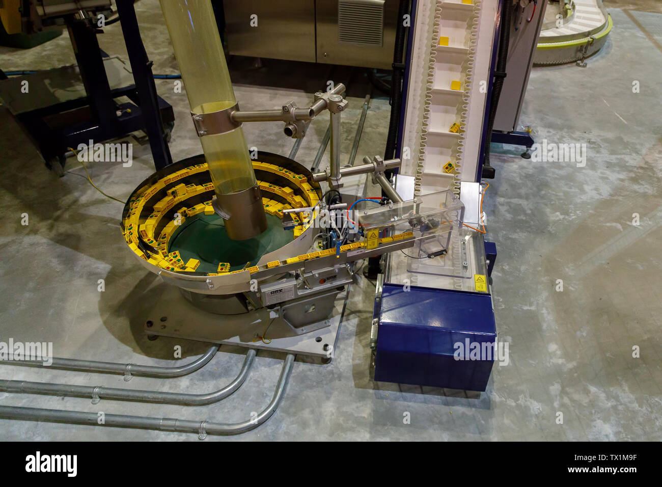 DUBAI, UAE, JANUARY 09, 2019: Technological process of creating Lego ...