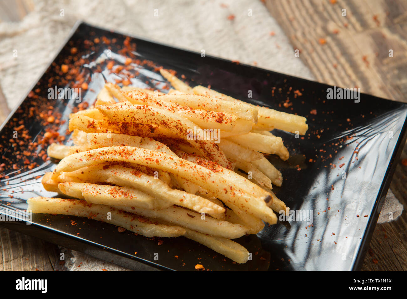 Fried potato strips Stock Photo - Alamy