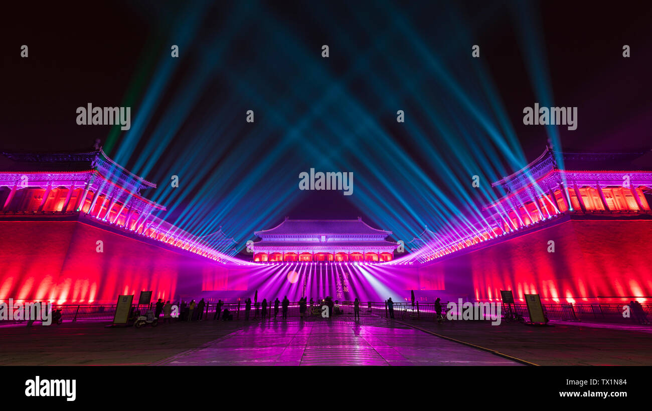 The bright lights of the midday gate of the Forbidden City Stock Photo ...