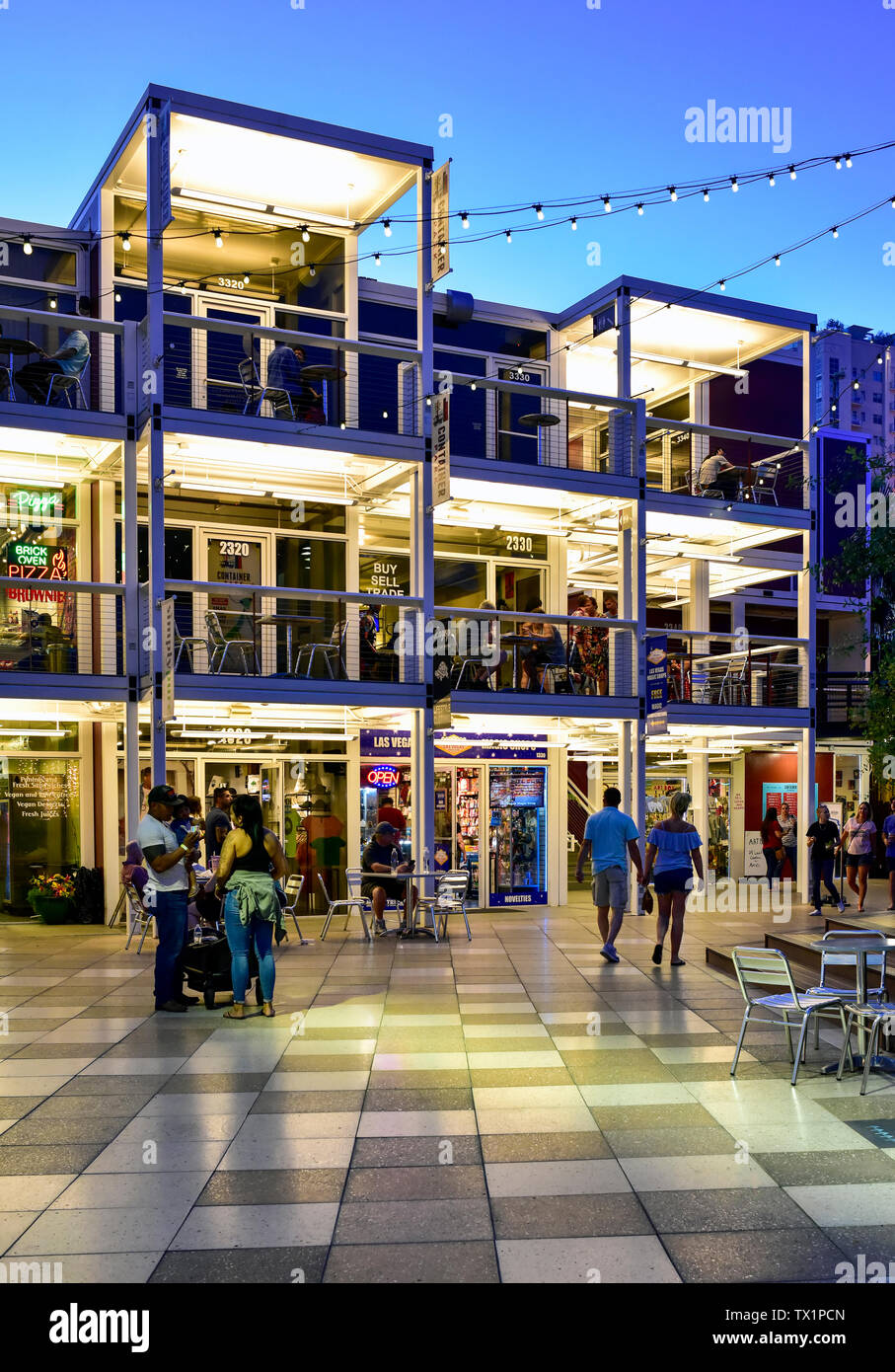 The Container Park in Downtown Las Vegas Stock Photo - Alamy