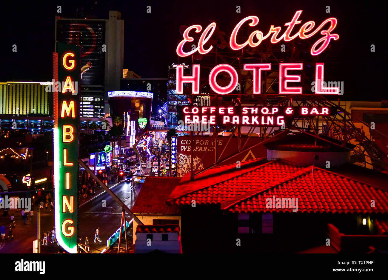 The El Cortez, hotel and casino in Downtown Las Vegas Stock Photo - Alamy