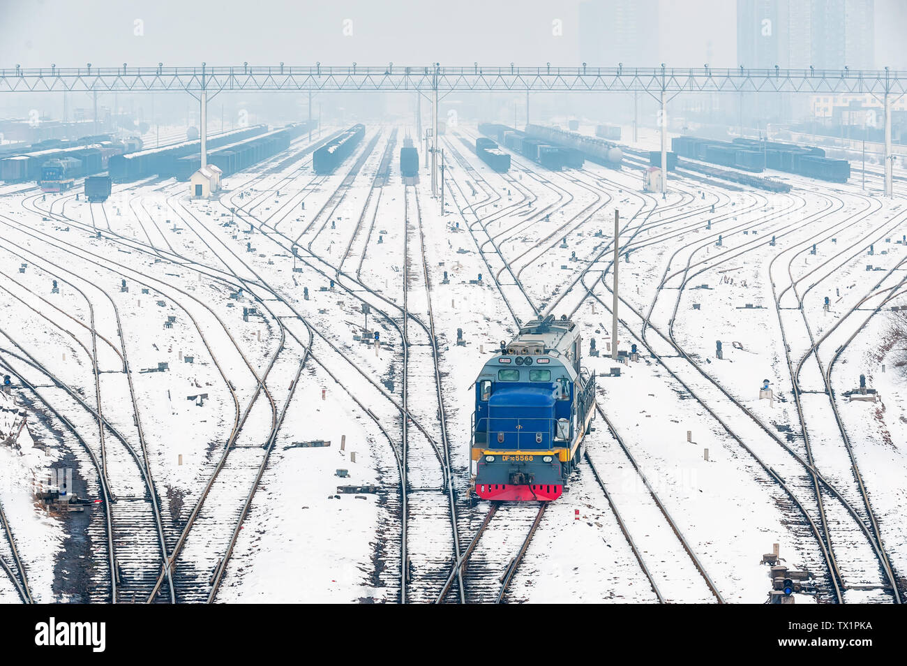 Snow view of the formation of Zhengzhou North Station Stock Photo - Alamy