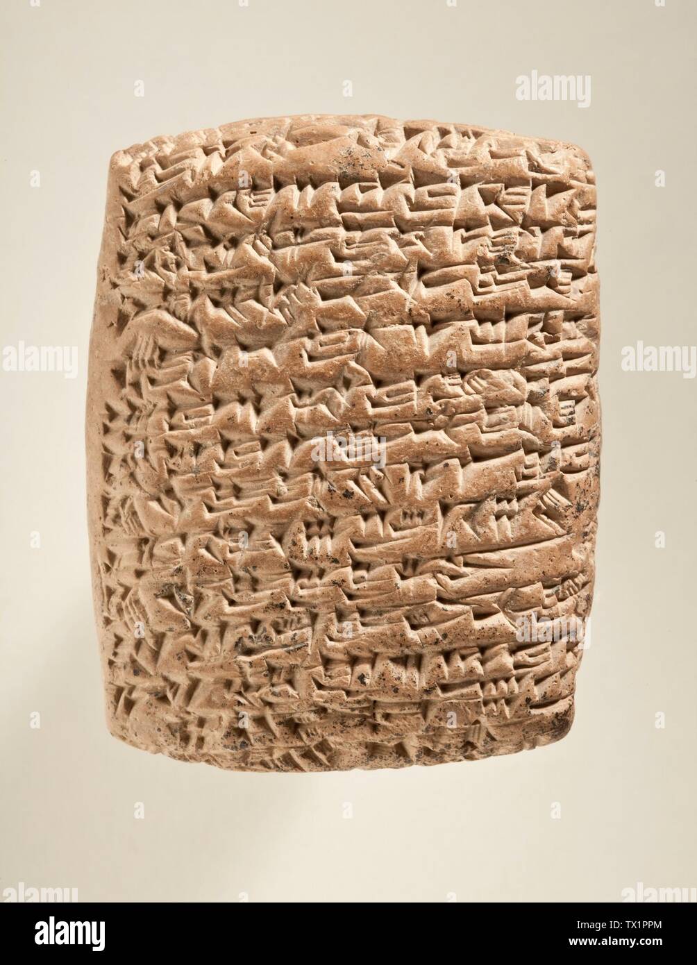 Assyrian Clay Tablet With Cuneiform High Resolution Stock Photography ...
