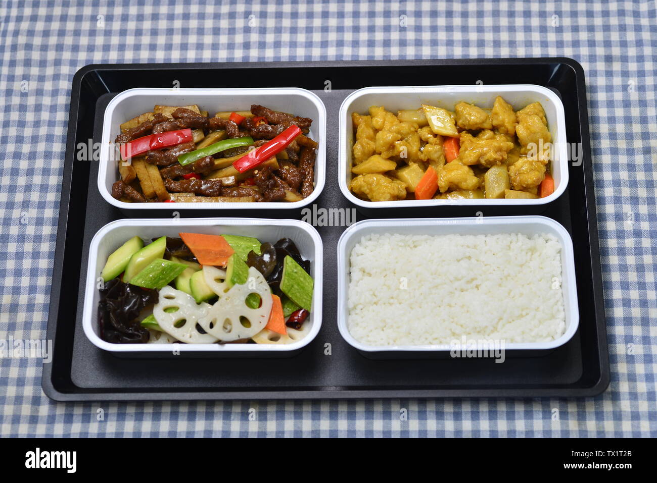 Airplane meals, high-speed rail meals, boxed lunch, fast food Stock ...