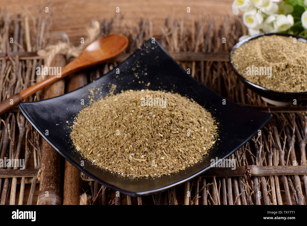 Seasoning chili cumin sesame seeds Stock Photo - Alamy