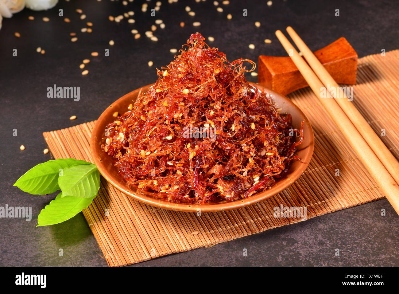 Spicy spiced lantern, shredded beef Stock Photo - Alamy