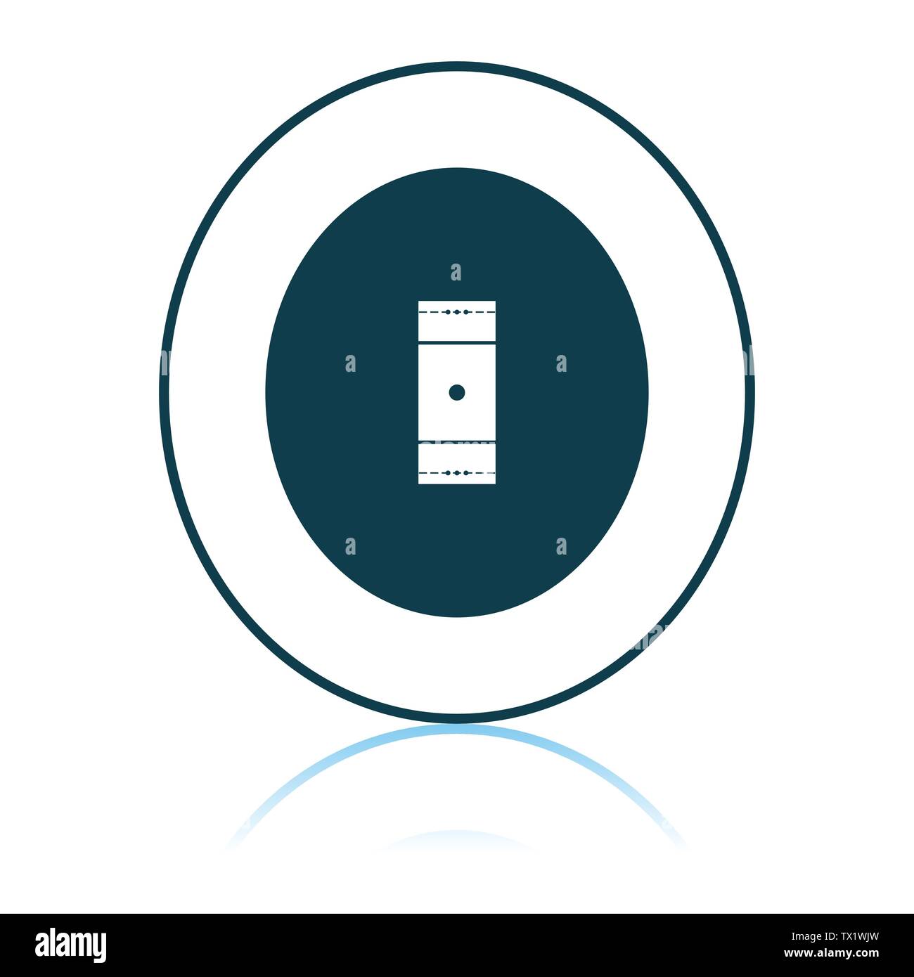 Cricket Field Icon. Shadow Reflection Design. Vector Illustration Stock ...