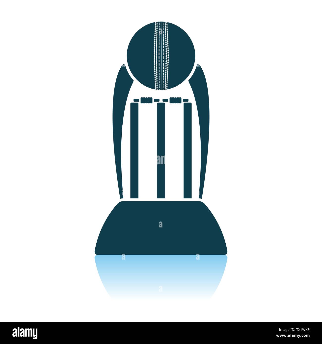 Cricket Cup Icon. Shadow Reflection Design. Vector Illustration Stock ...