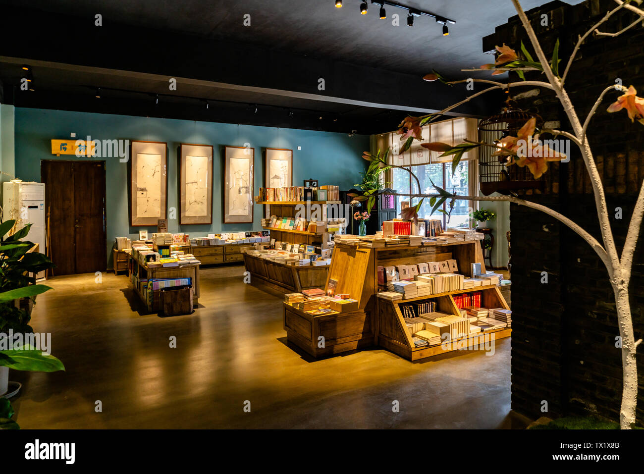 Interior Architectural Design of Anren Ancient Town Bookstore Stock ...