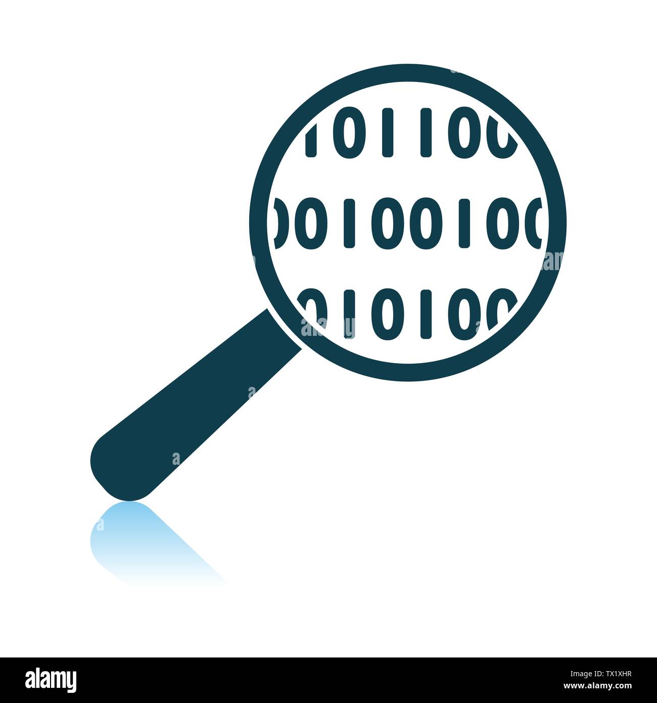 Data Analysing Icon. Shadow Reflection Design. Vector Illustration Stock Vector Image & Art - Alamy