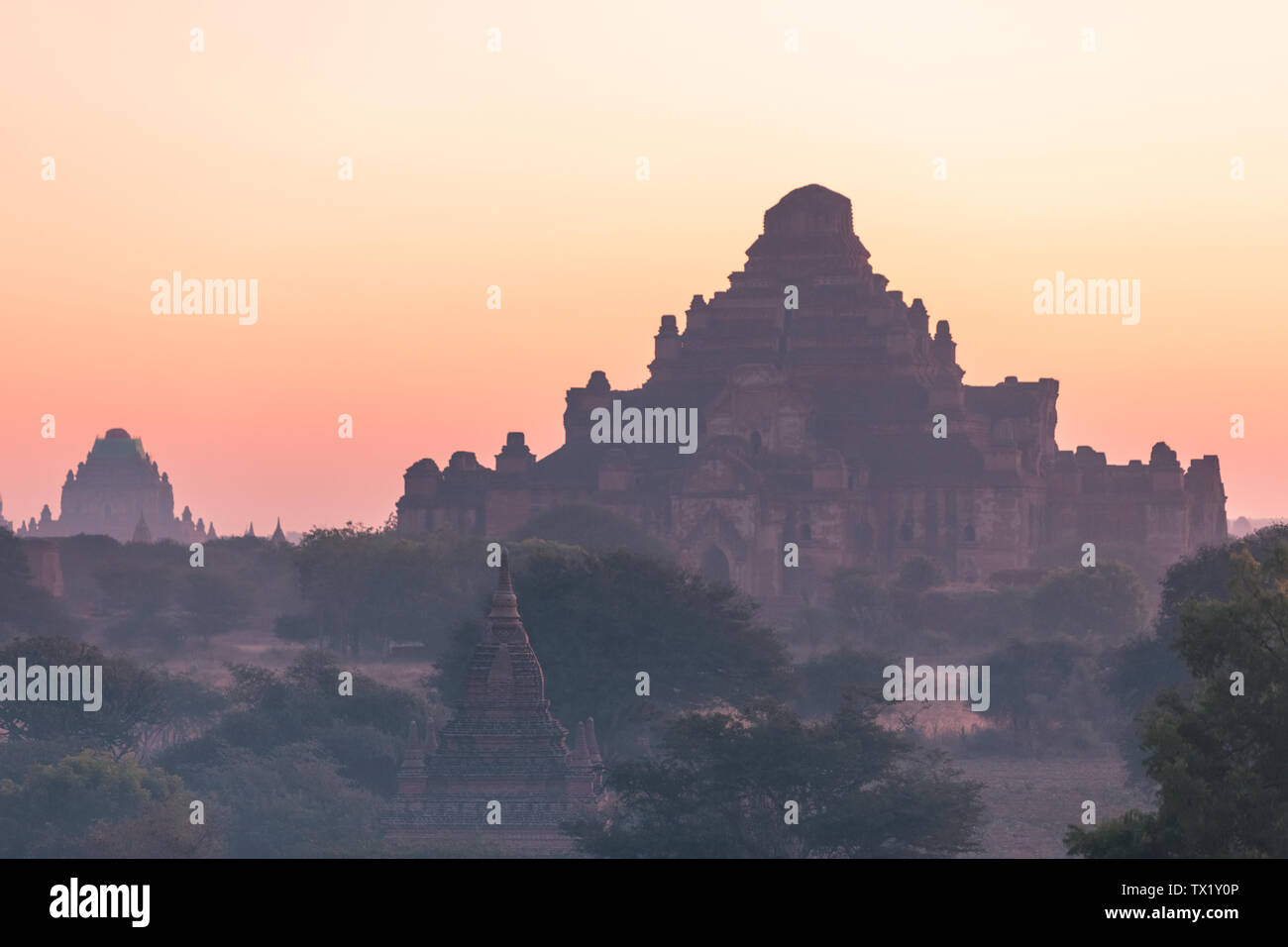 Sunrise in Pugan, Myanmar Stock Photo - Alamy