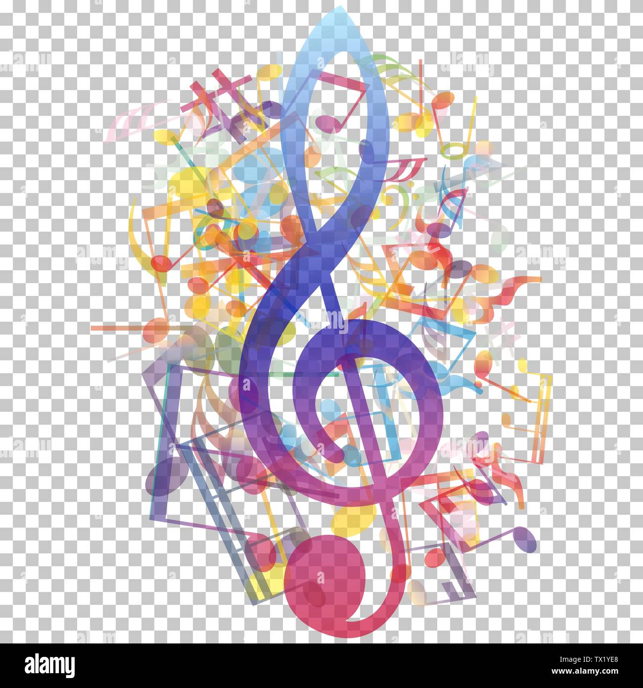 Vector musical notes staff background for design use Stock Vector Image ...