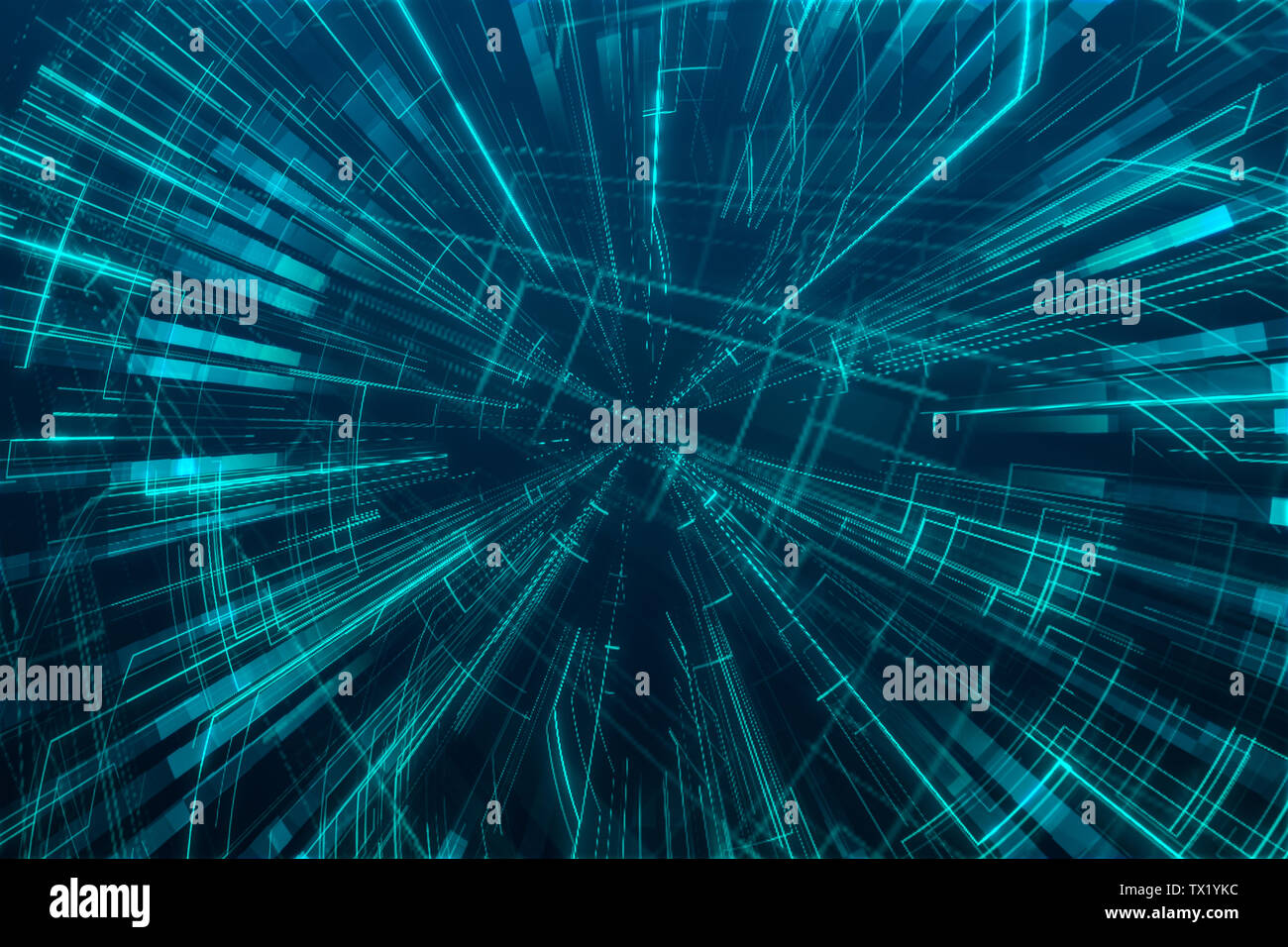 Blue Line Tech Sense Background Stock Photo - Alamy