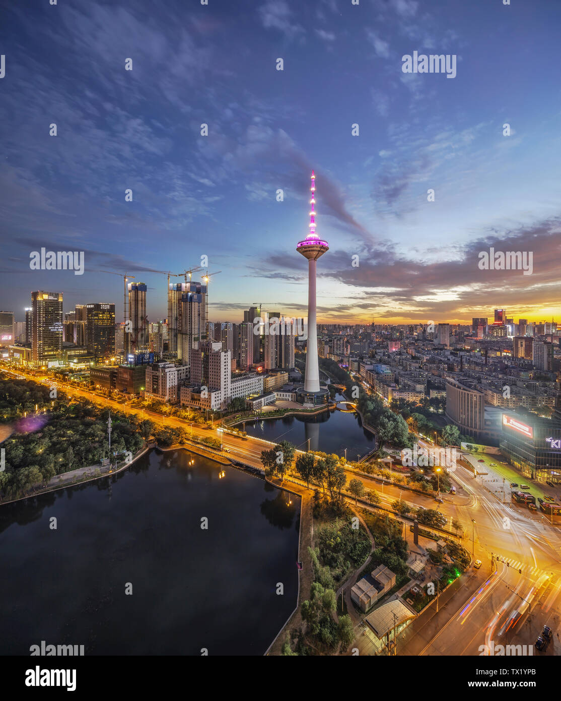 Shenyang color TV tower Stock Photo - Alamy