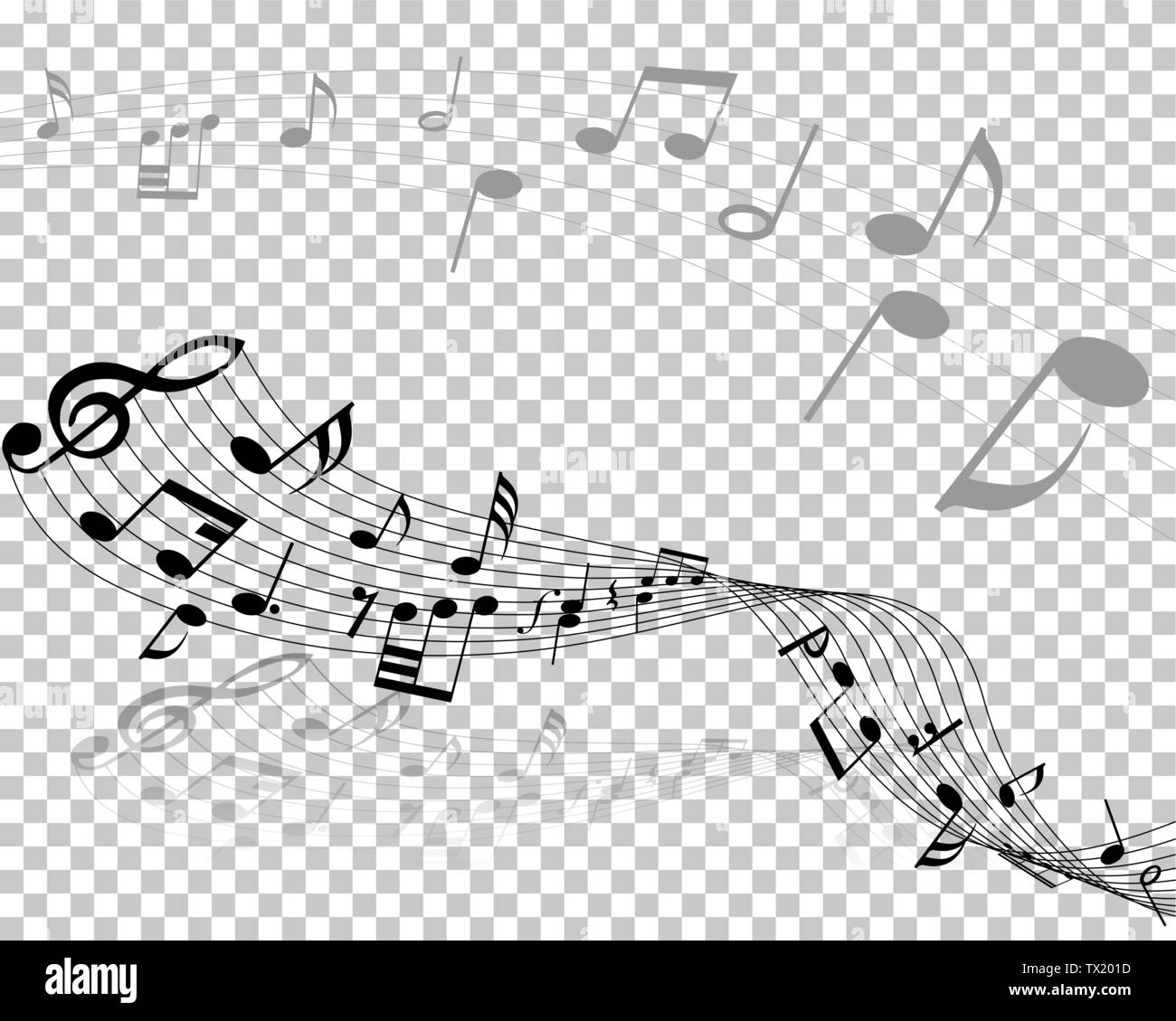 Vector Notes Design With Transparency Grid on Back. Vector Illustration ...