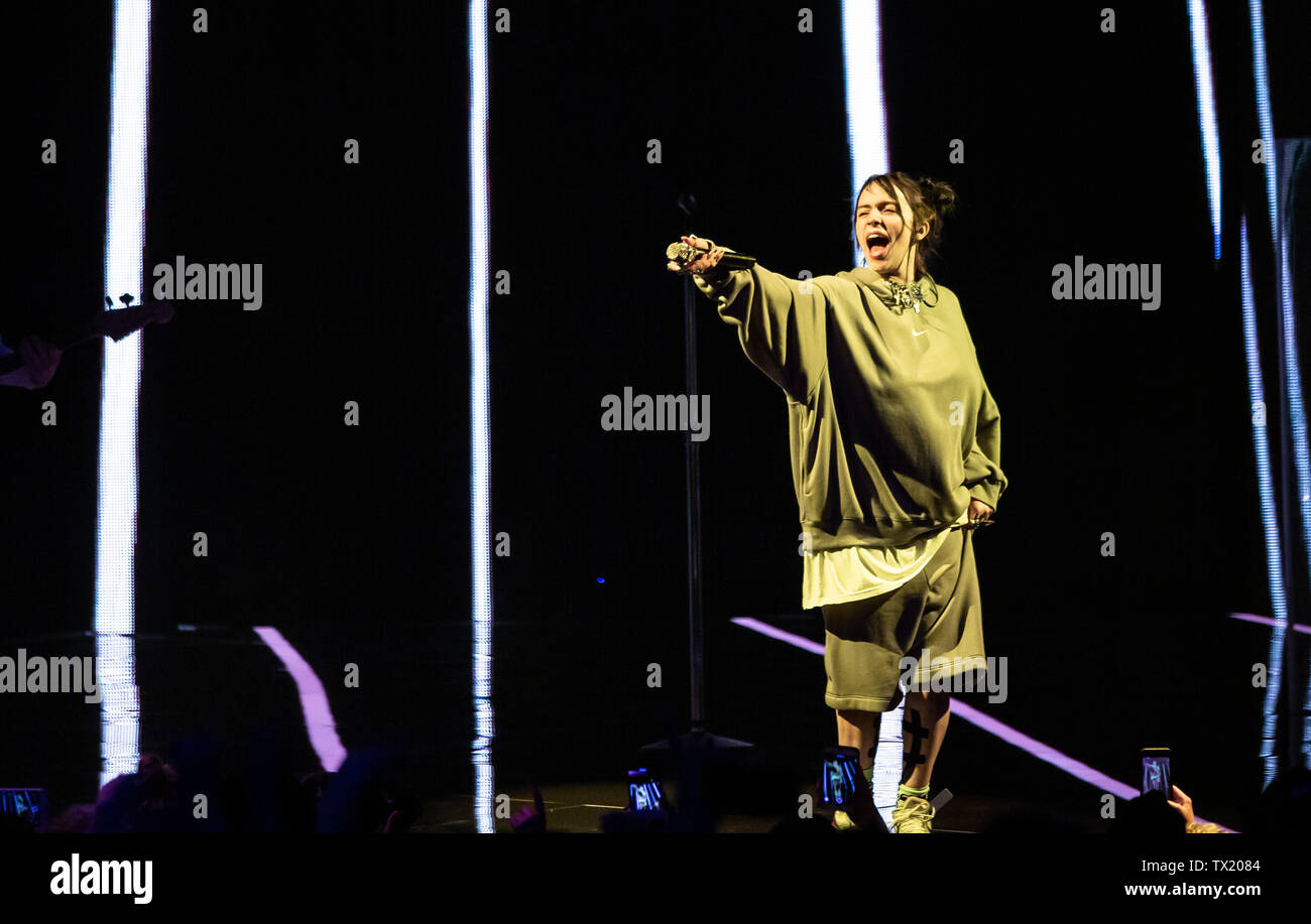 Atlanta, Georgia, USA. 23rd June, 2019. Billie Eilish performs live in ...