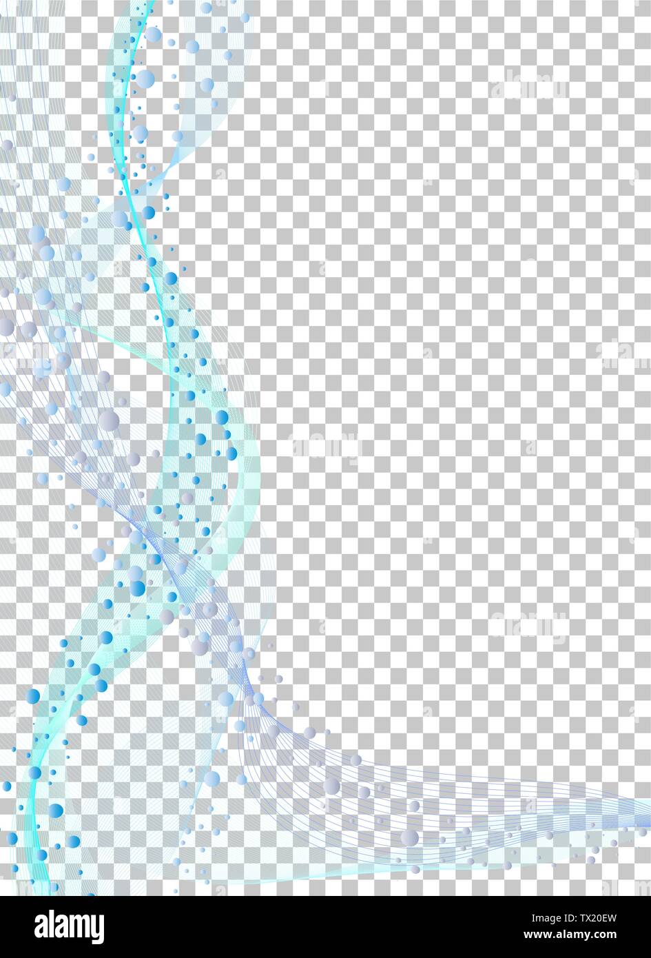 Abstract water background with transparency grid on back. Vector ...