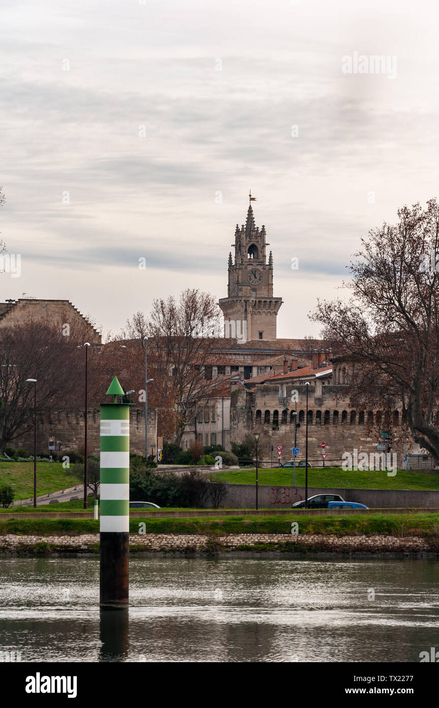 Avignon, in the region of Provence, France. Historic fortified city ...