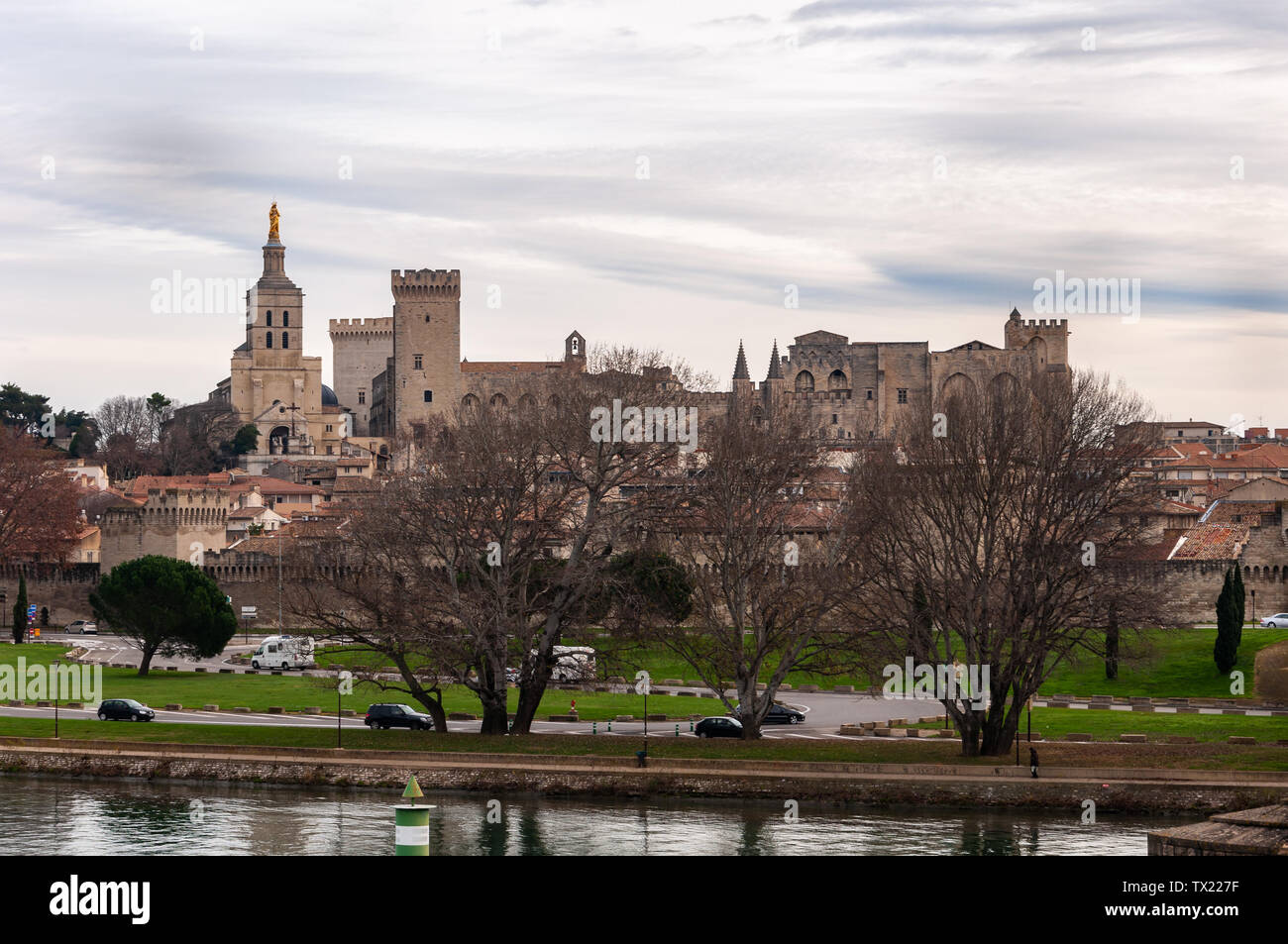 Avignon, in the region of Provence, France. Historic fortified city ...