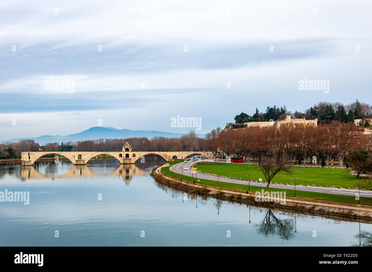 Avignon, in the region of Provence, France. Historic fortified city ...