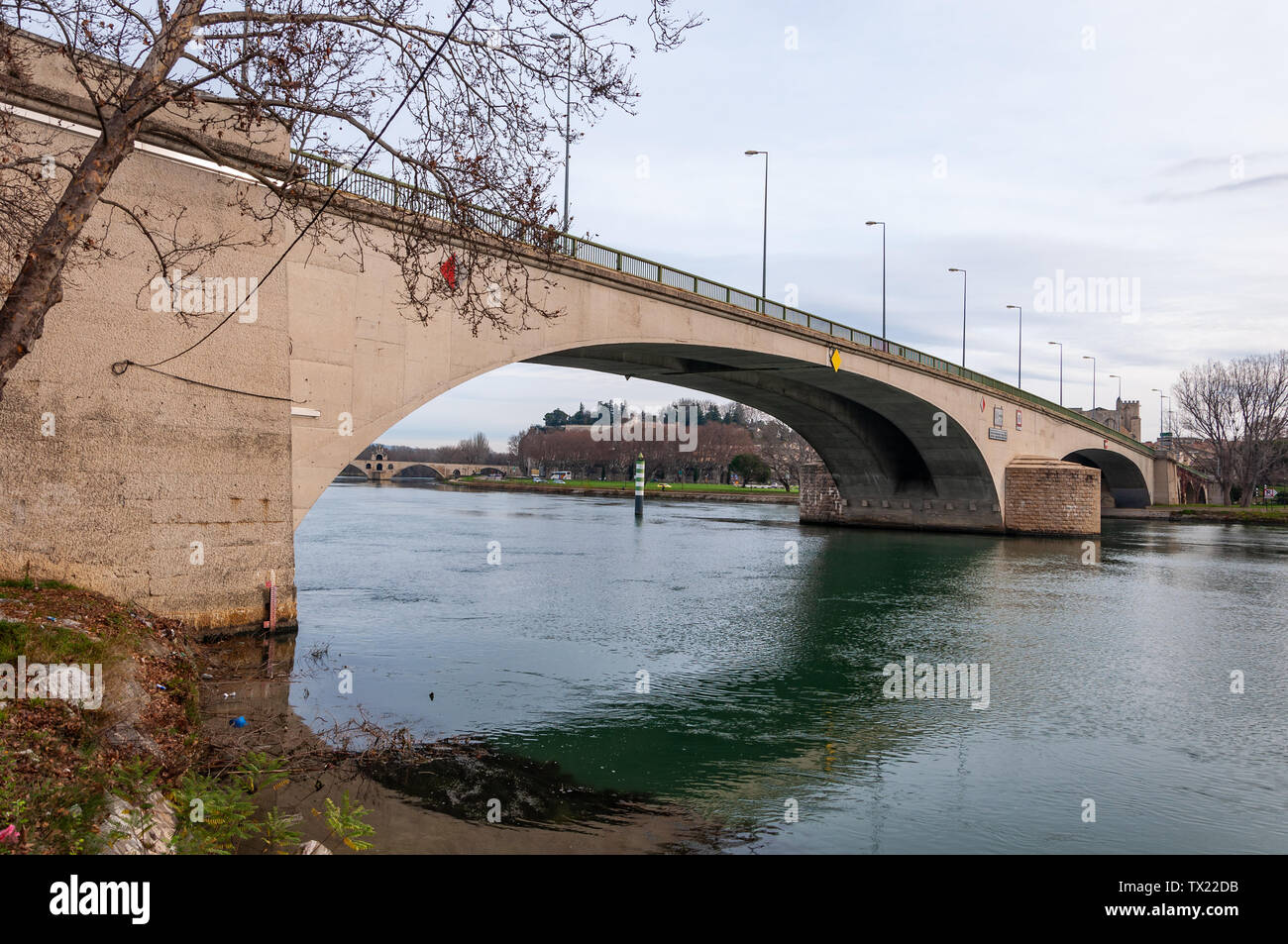 Avignon, in the region of Provence, France. Historic fortified city ...