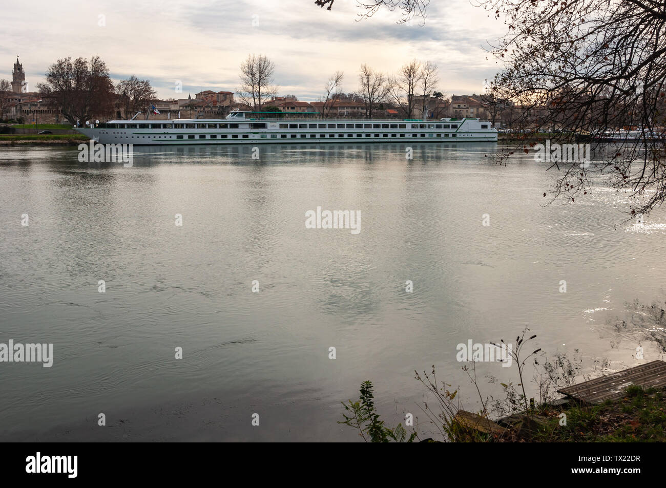 Avignon, in the region of Provence, France. Historic fortified city ...