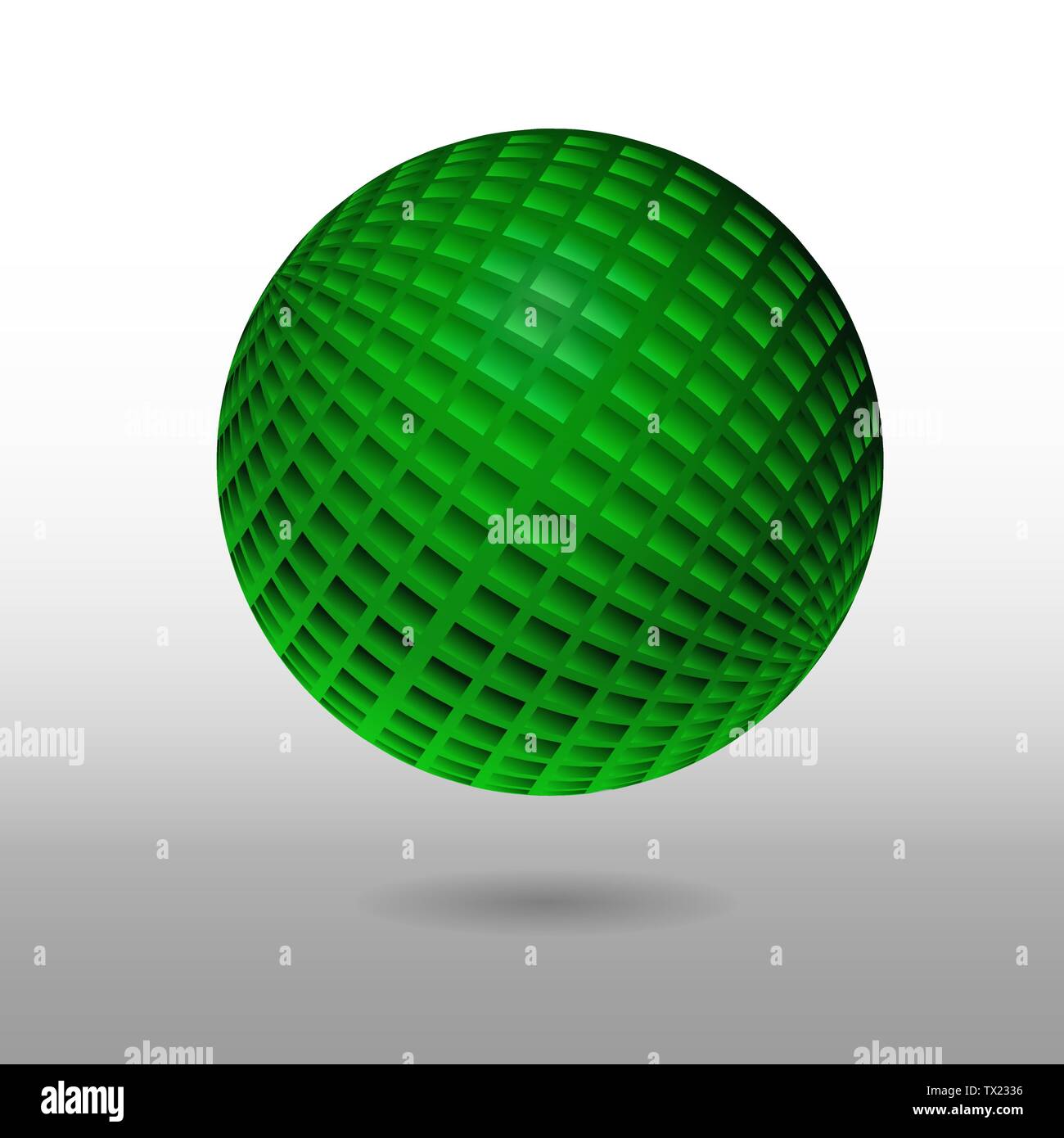 Color realistic relief three-dimensional spheres isolated on white ...