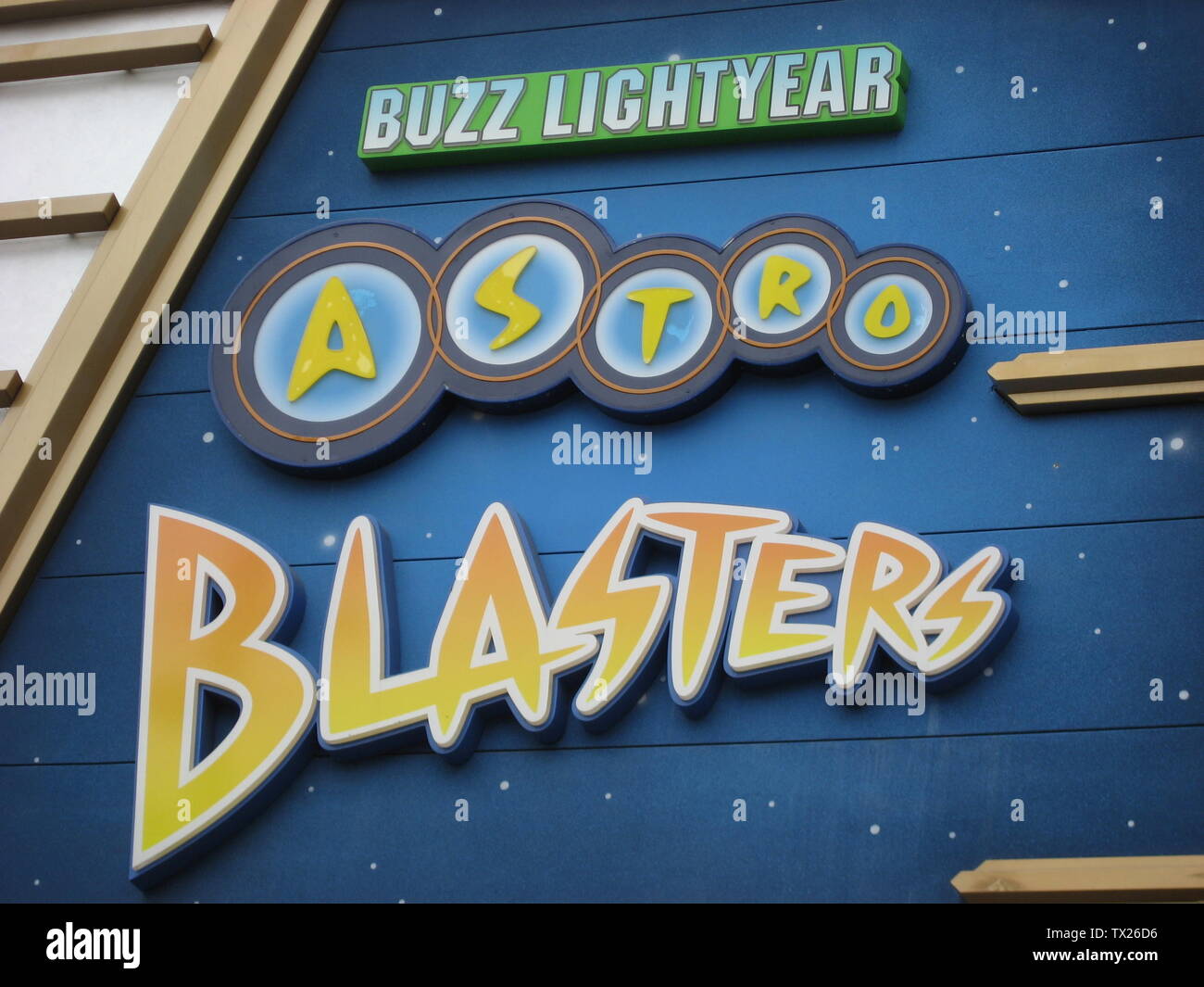 Buzz lightyear astro blasters ride at disneyland hi-res stock ...