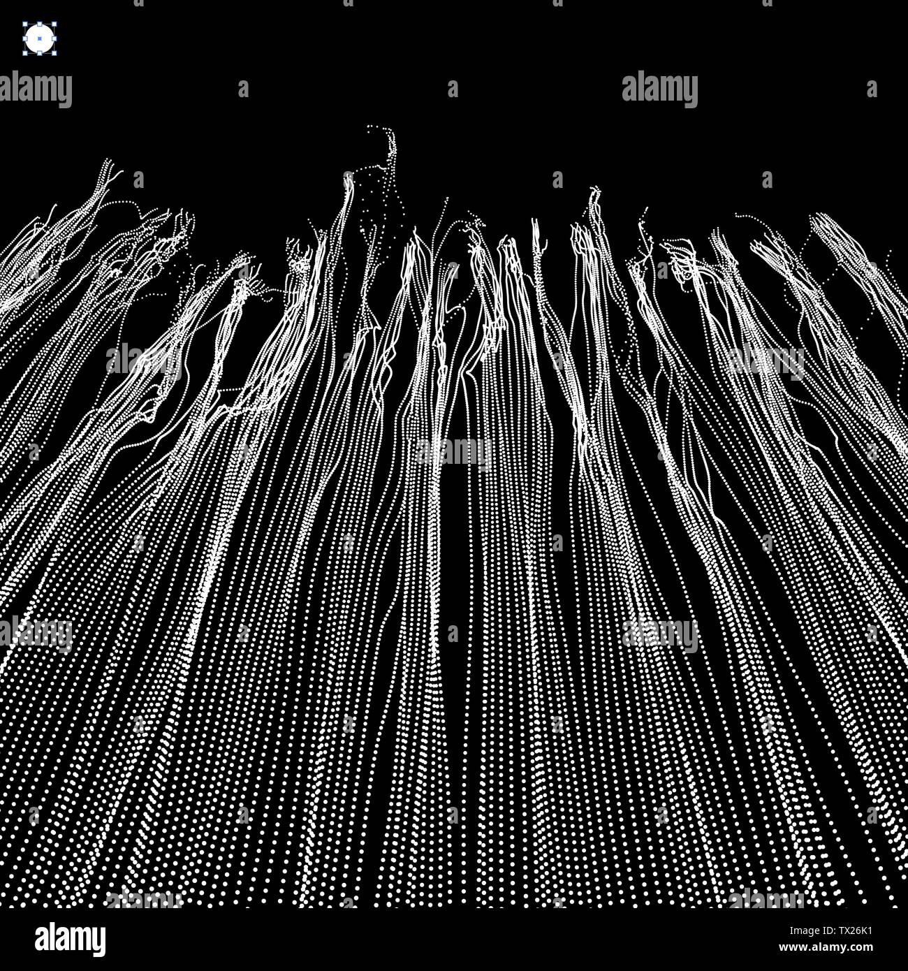 Wave Background. Ripple Grid. Abstract Vector Illustration. 3D ...