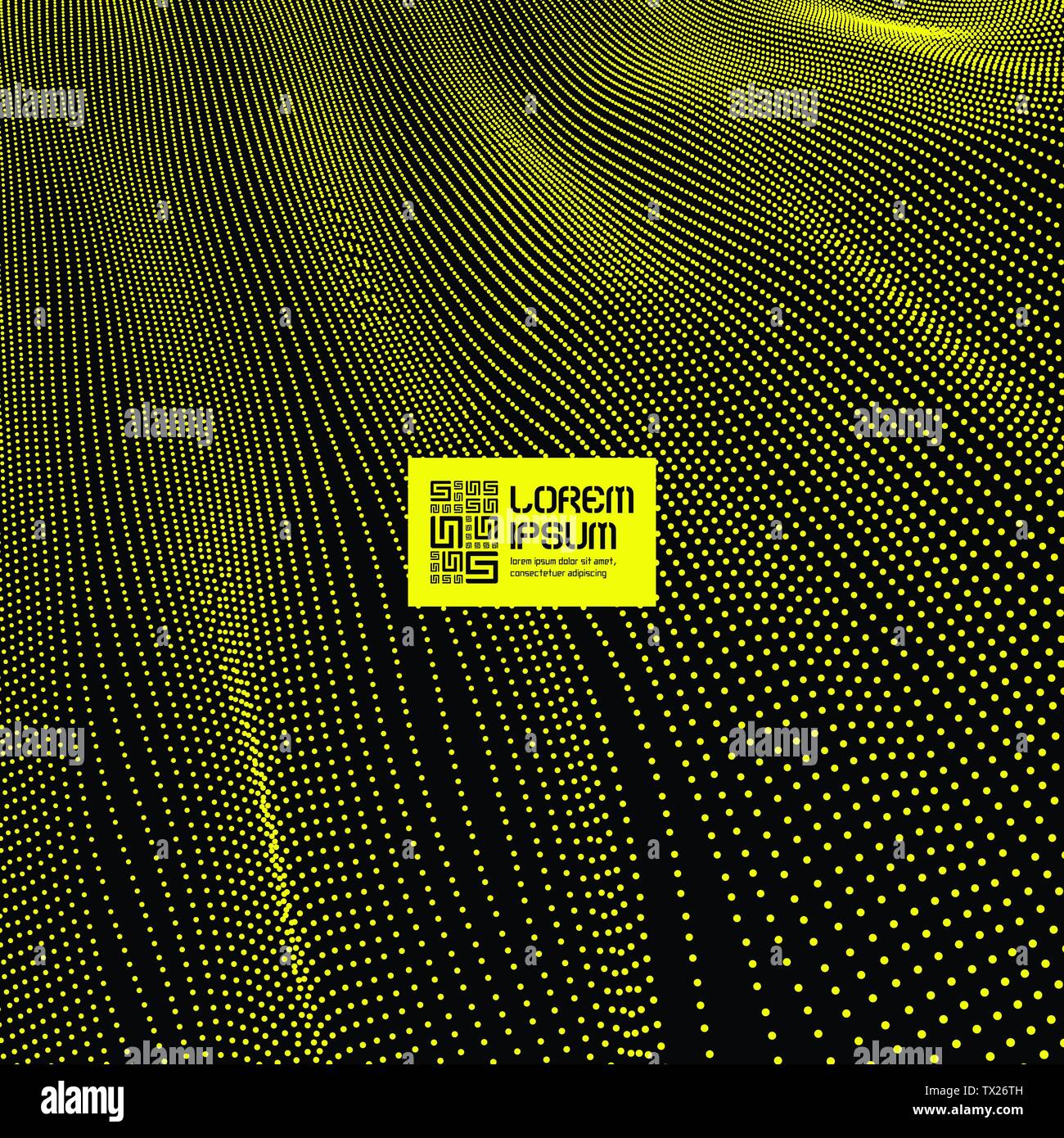 Yellow abstract background. 3d Futuristic technology style. Texture ...