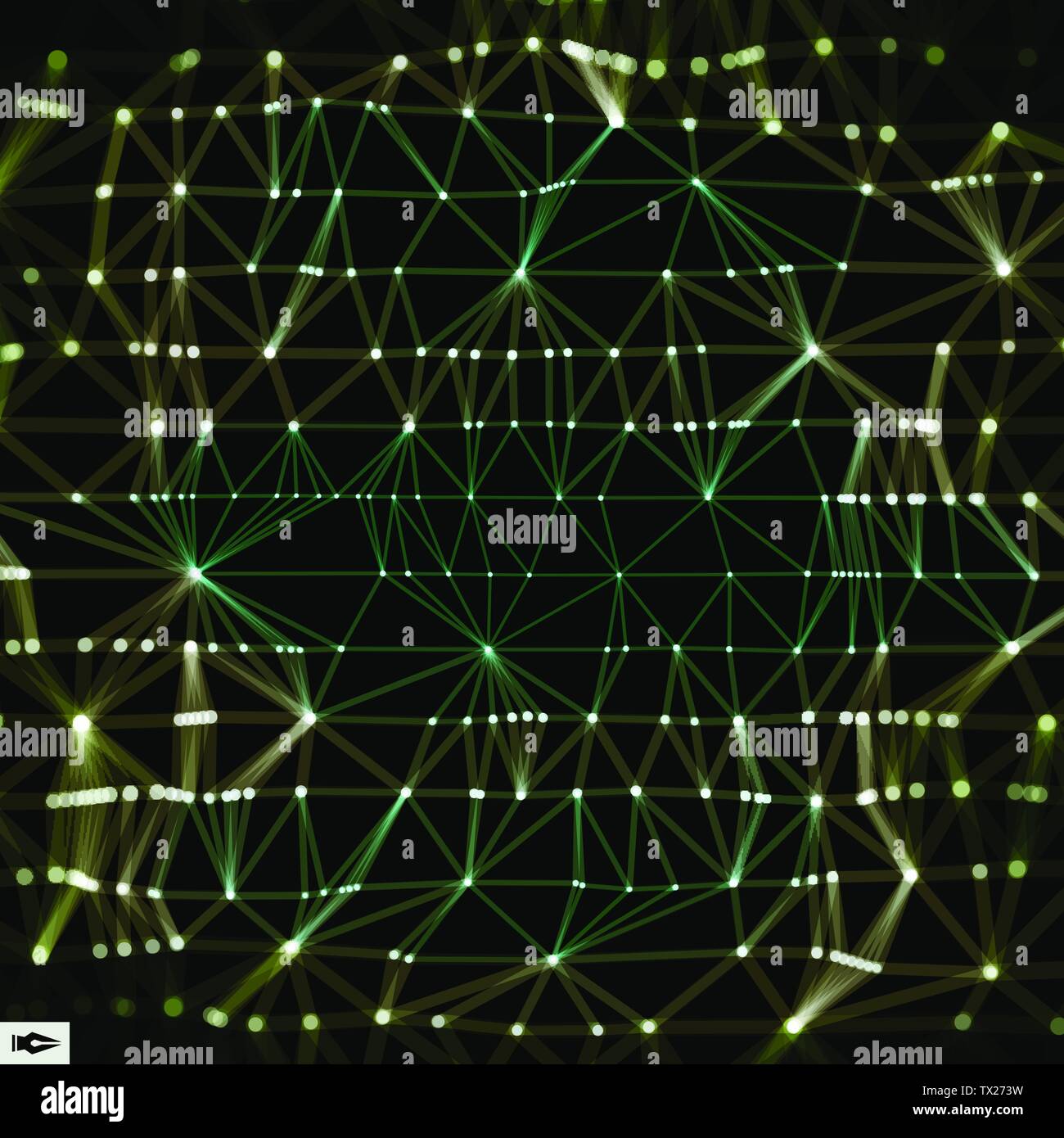 Technology Background. Graphic Design. 3D Grid Surface. Abstract Vector ...