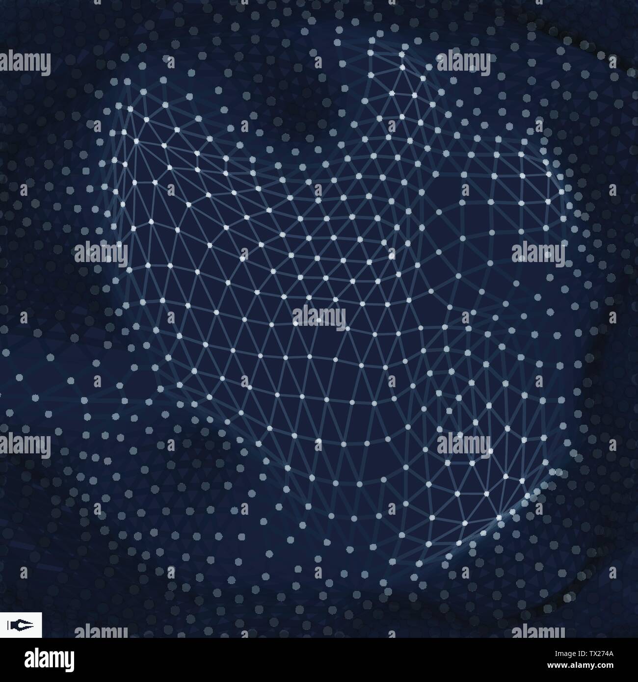 Network abstract background. 3d technology vector illustration Stock ...