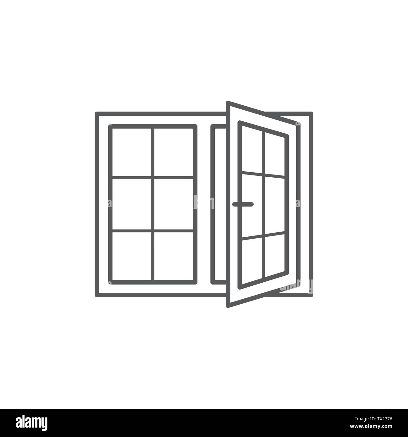 Wooden window on white Stock Vector Images - Alamy